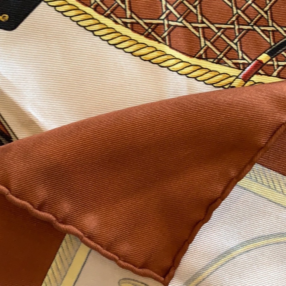 Authentic 1965 Herms Vintage Silk Scarf - Gem